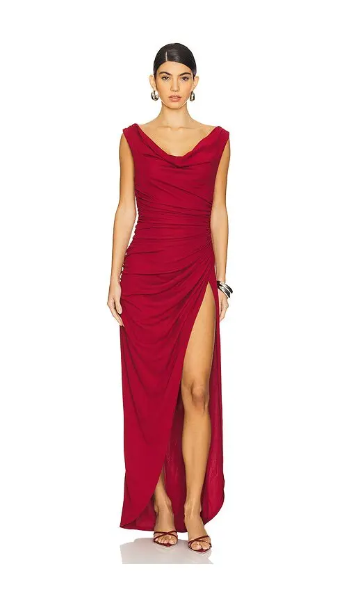 Nbd Kora Maxi Dress - Burgundy