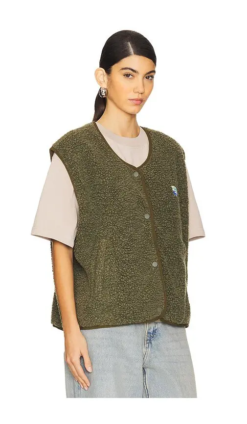 American Vintage Hok Town Sherpa Vest - Green