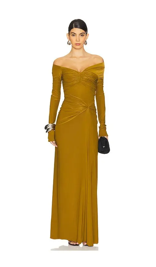DEME BY GABRIELLA Connie Gown - Olive