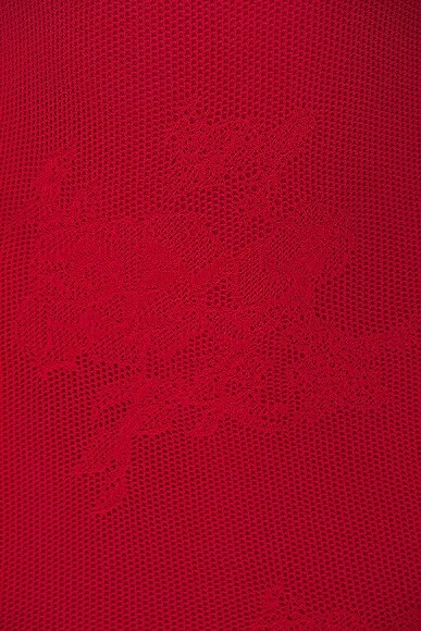 FLEUR DU MAL Lace Pointelle Knit Racer Dress