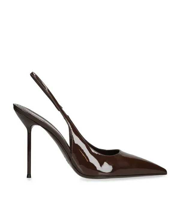 Paris Texas Patent Leather Lidia Slingback Pumps - Brown