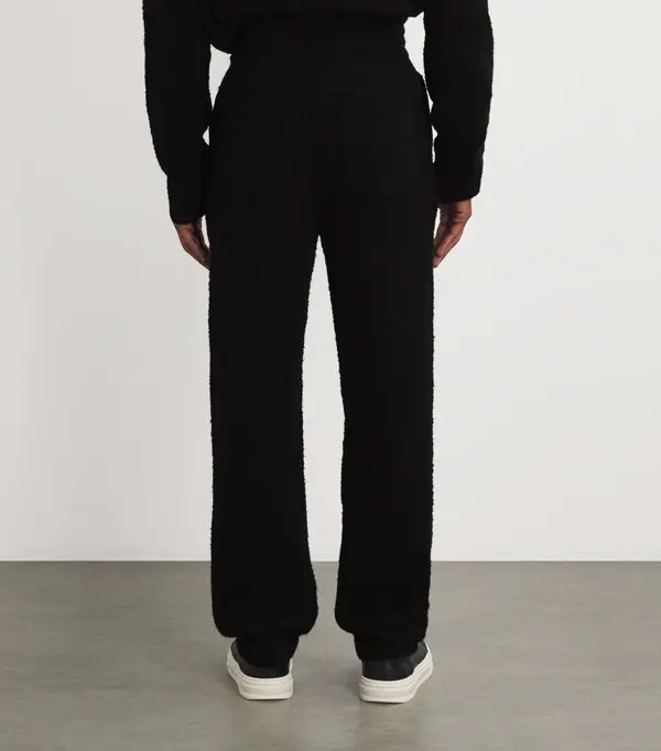 COLE BUXTON Wool-blend Logo Sweatpants - Black