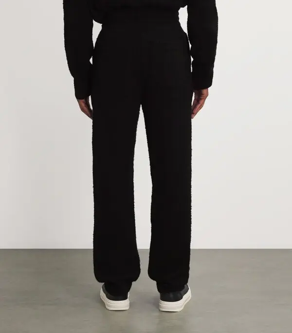 COLE BUXTON Wool-blend Logo Sweatpants - Black