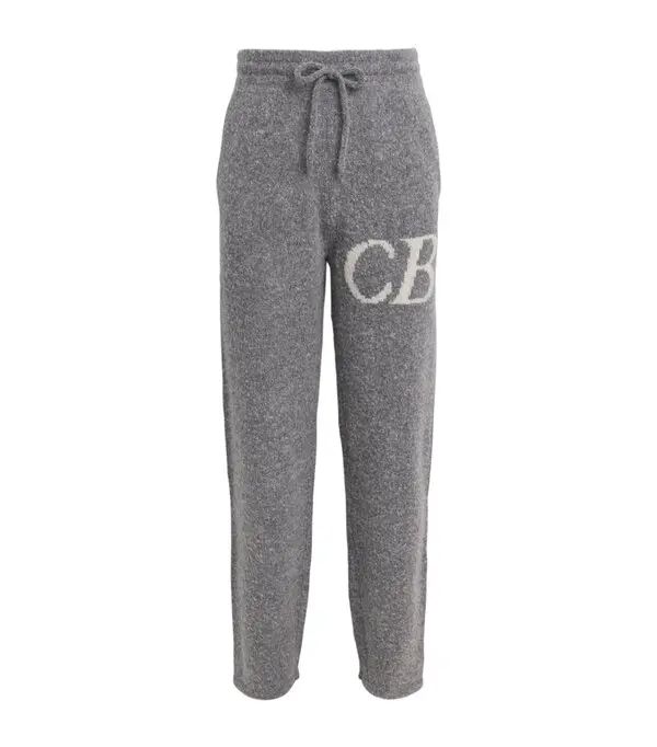 COLE BUXTON Wool-blend Logo Sweatpants - Grey
