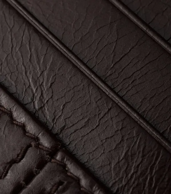Prada Leather Triangle Card Holder - Brown