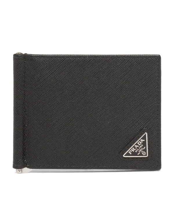Prada Saffiano Leather Bi-fold Wallet - Black