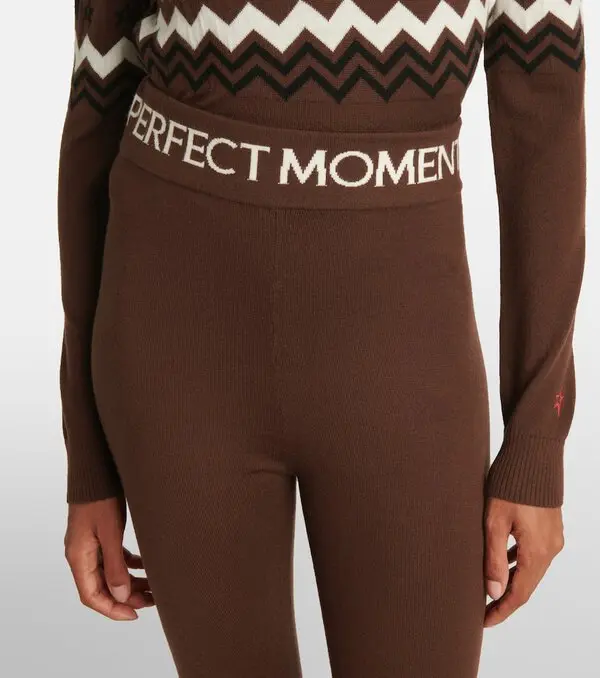 Perfect Moment Nordic Intarsia High-rise Wool Leggings