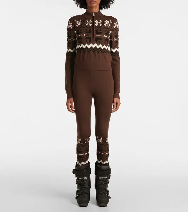 Perfect Moment Nordic Intarsia High-rise Wool Leggings