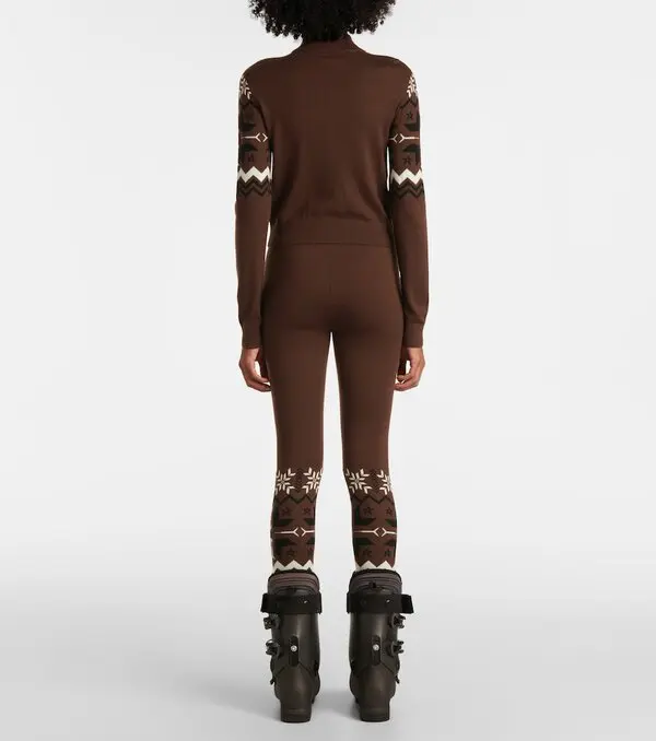 Perfect Moment Nordic Intarsia High-rise Wool Leggings
