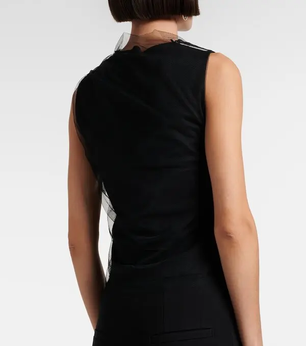 Dorothee Schumacher Draped Tulle Top - Black