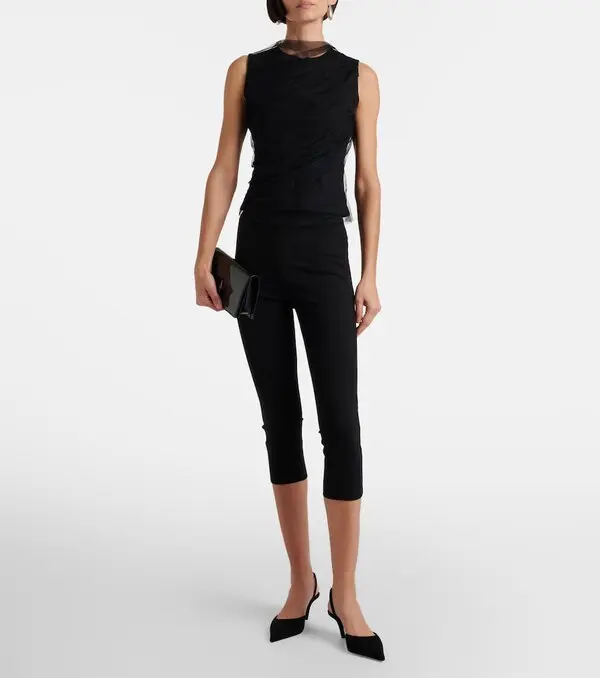 Dorothee Schumacher Draped Tulle Top - Black