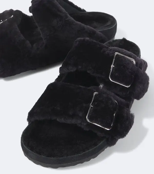 BIRKENSTOCK Arizona Shearling-lined Suede Sandals