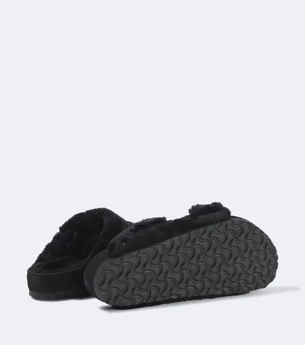 BIRKENSTOCK Arizona Shearling-lined Suede Sandals