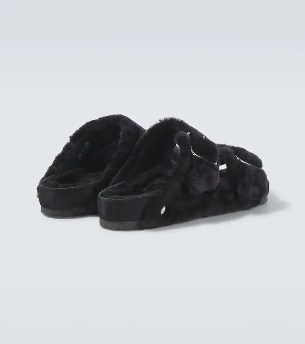 BIRKENSTOCK Arizona Shearling-lined Suede Sandals