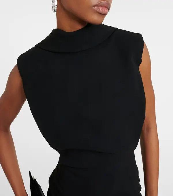 Roland Mouret High Neck Cady Midi Dress