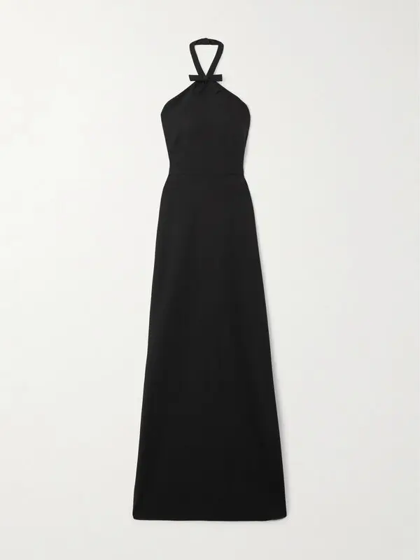 Bernadette Jolene Halterneck Crepe Maxi Dress - Black