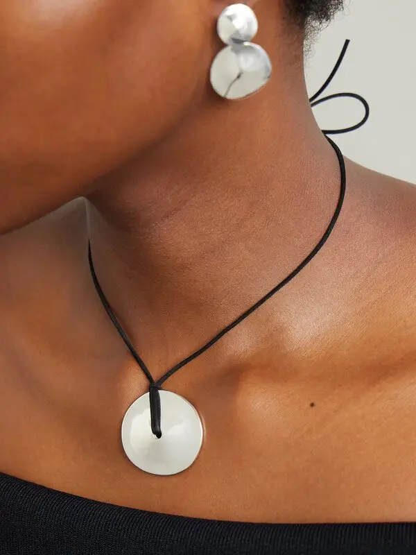 Agmes Cora Recycled Pendant Necklace - Silver