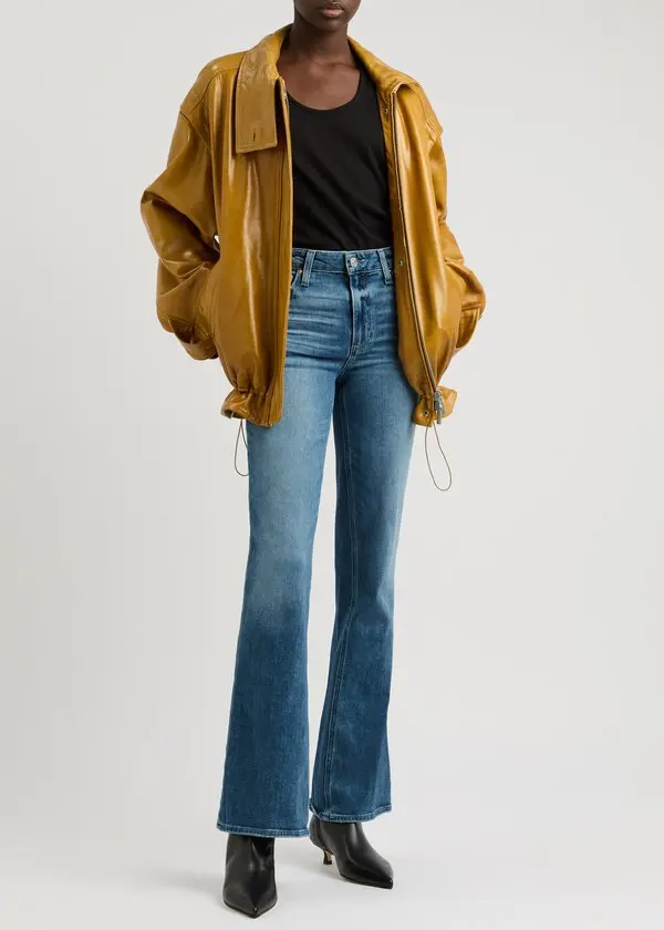 Paige Laurel Canyon Bootcut Jeans In Rock Show Distressed