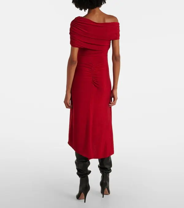 Diane Von Furstenberg Agustin Lame Midi Dress