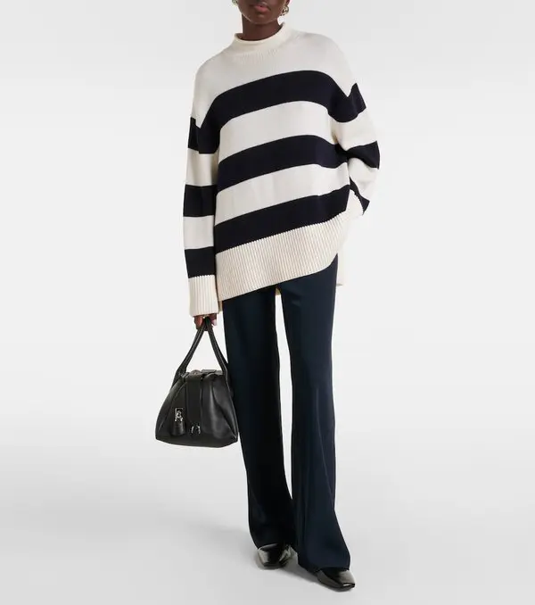 Vince High-rise Wide Leg Crepe Trousers