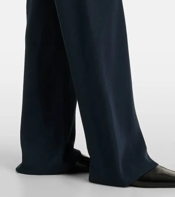 Vince High-rise Wide Leg Crepe Trousers