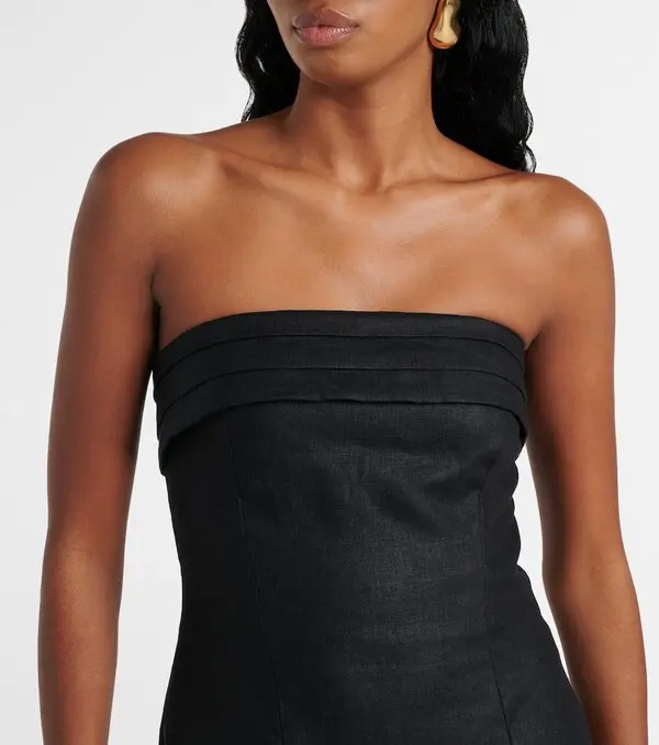Faithfull The Brand Strapless Linen Top