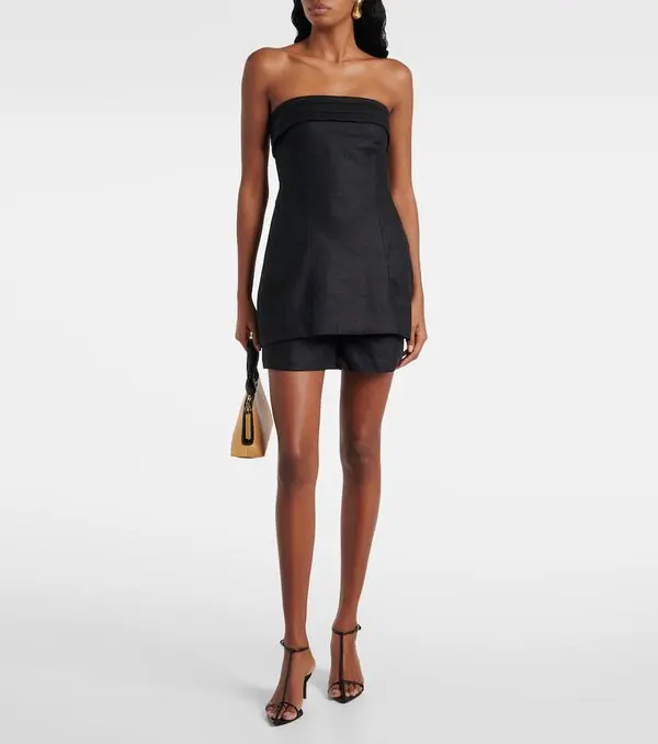 Faithfull The Brand Strapless Linen Top