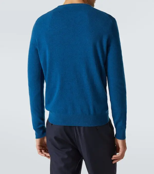 Zegna Cashmere Crew Neck Sweater - Blue