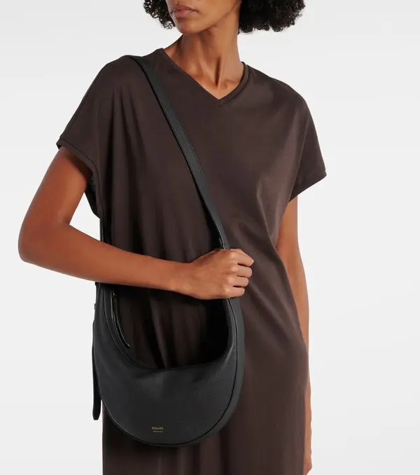 Khaite Augustina Small Leather Crossbody Bag - Black
