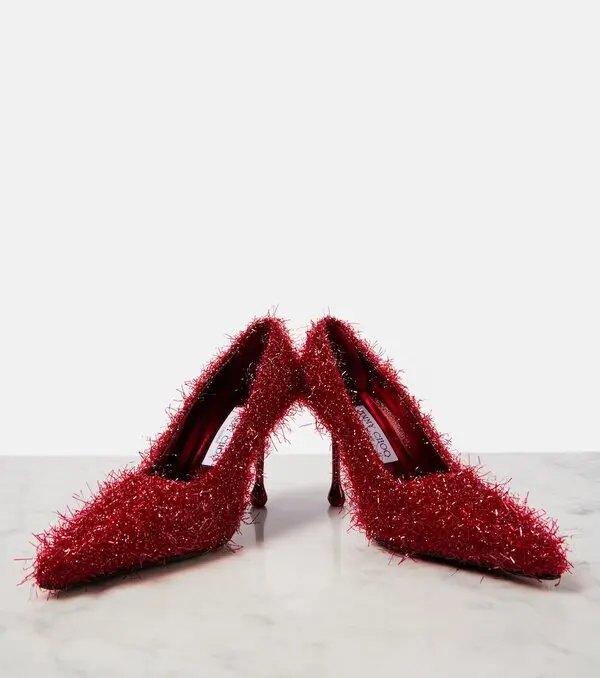 JIMMY CHOO Ixia 95 Tinsel Pumps