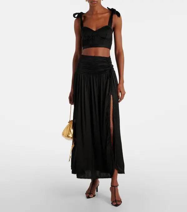 Poupette St Barth Carla Halterneck Crop Top