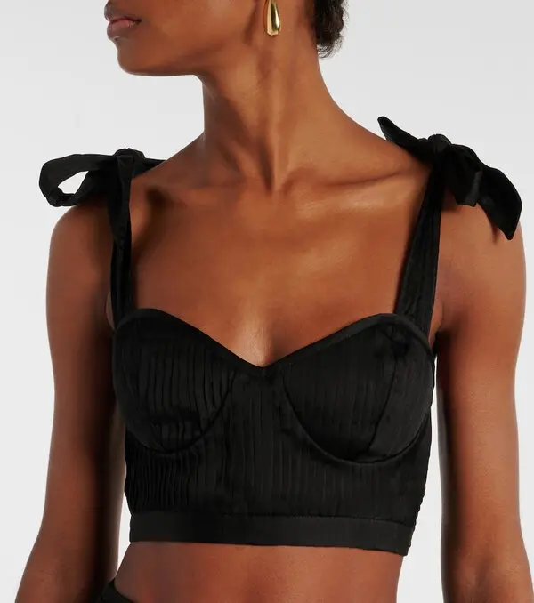 Poupette St Barth Carla Halterneck Crop Top