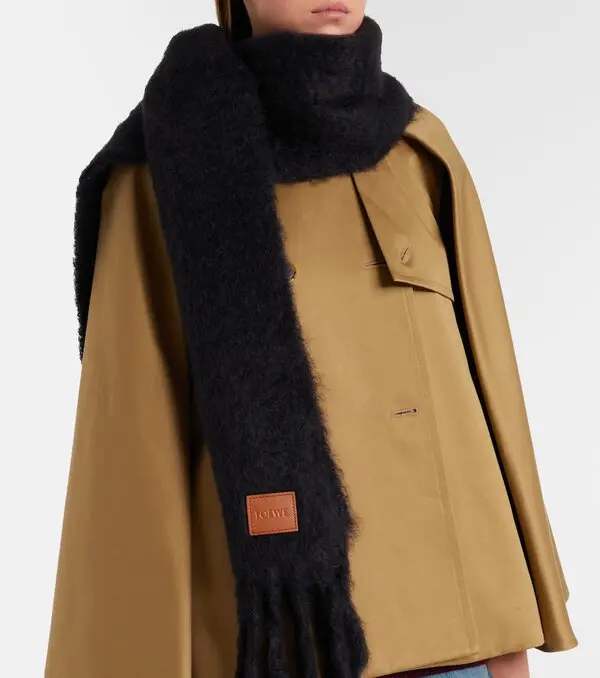 Loewe Anagram Mohair And Wool-blend Scarf