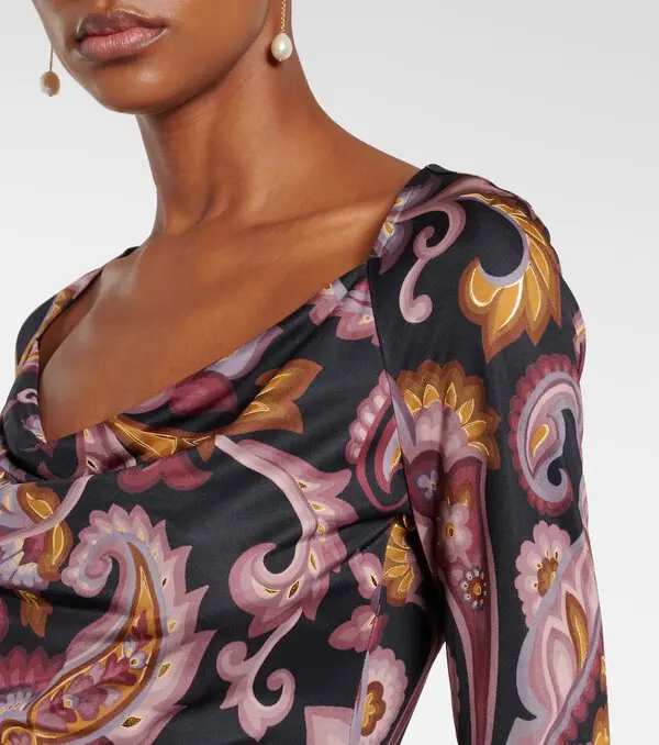 Etro Paisley Jersey Top