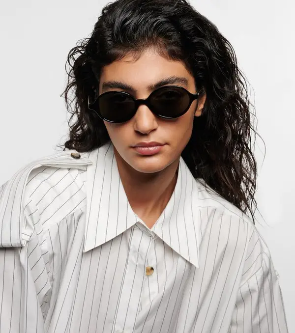 Khaite X Oliver Peoples Round Frame Sunglasses - Black