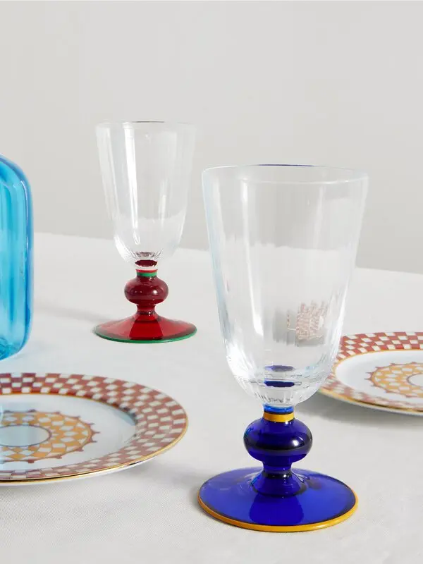 La DoubleJ Perfetto Murano Wine Glass - Blue