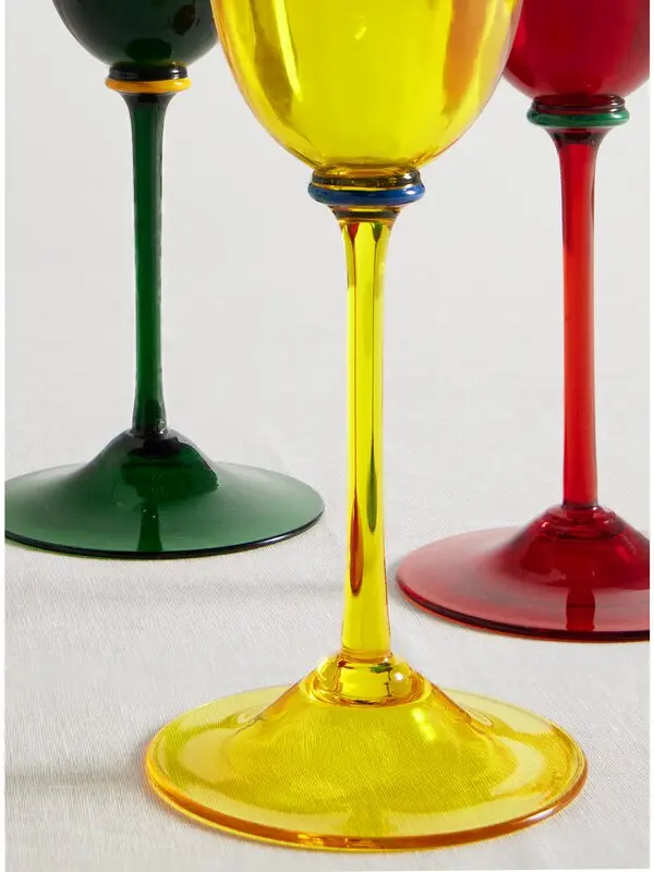 La DoubleJ Set Of Eight Murano Wine Glasses - Multi