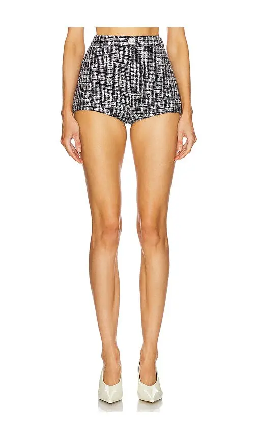 Majorelle Evelyn Tweed Shorts - Black