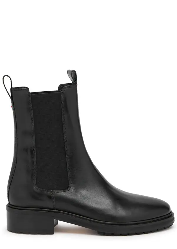 AeydĒ Jack Leather Chelsea Boots - Black