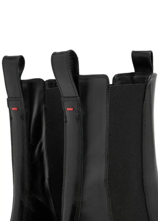 AeydĒ Jack Leather Chelsea Boots - Black