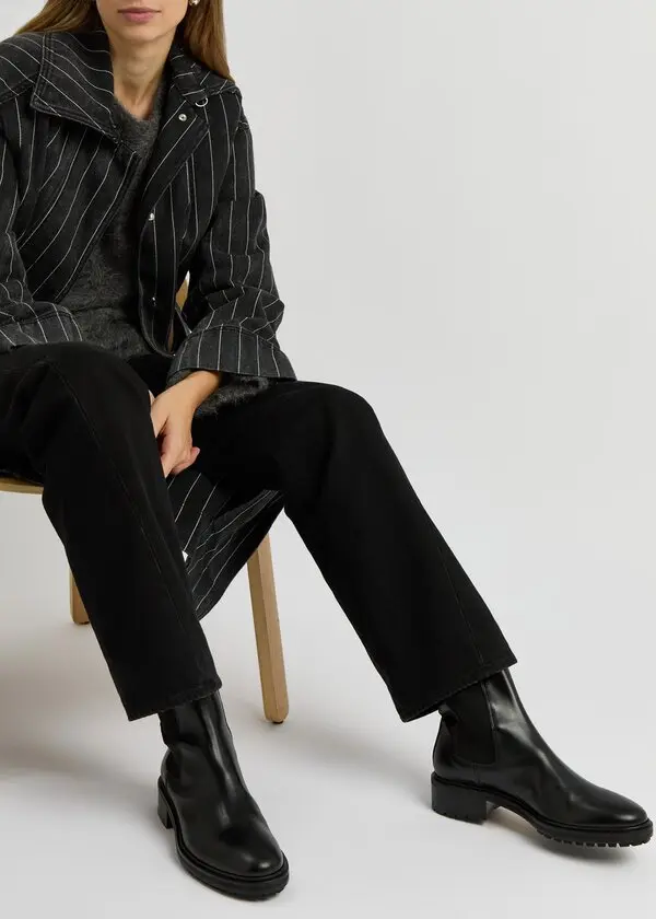 AeydĒ Jack Leather Chelsea Boots - Black