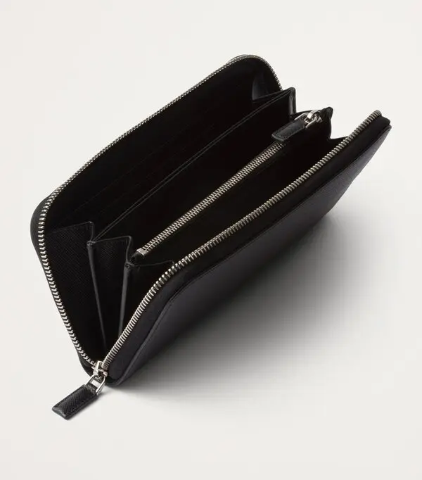 Prada Saffiano Leather Zipped Wallet