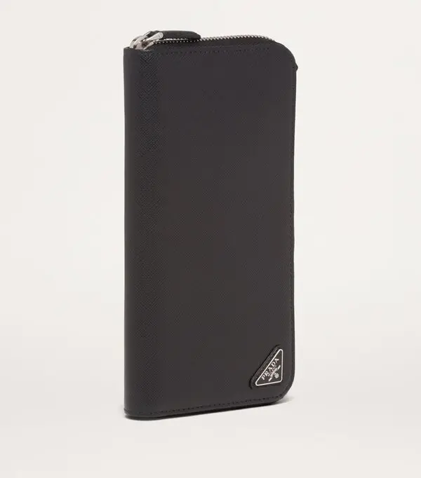 Prada Saffiano Leather Zipped Wallet