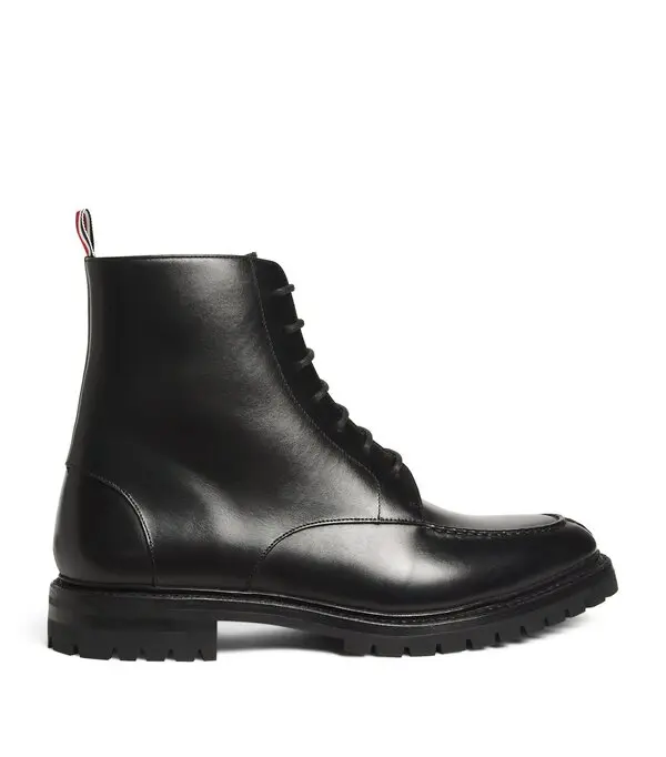 Thom Browne Leather Lace-up Combat Boots