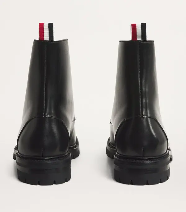 Thom Browne Leather Lace-up Combat Boots