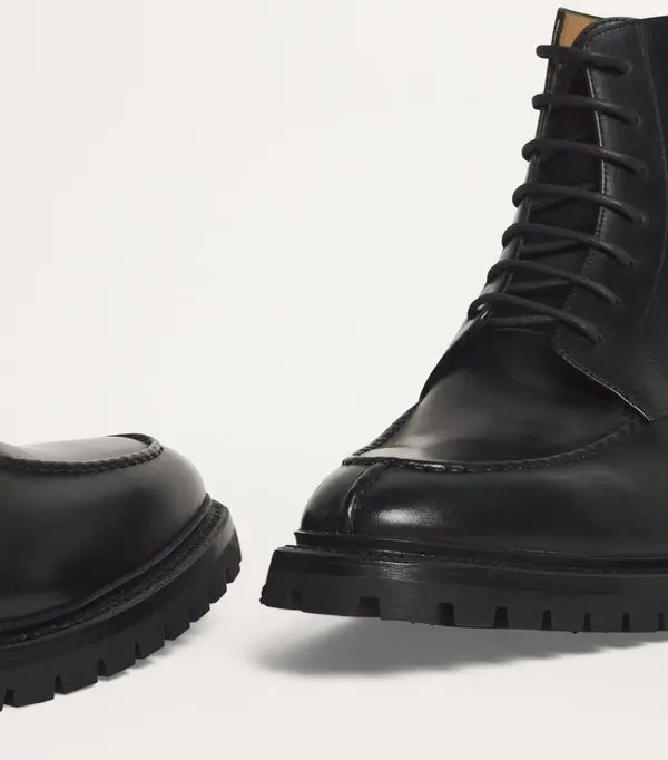 Thom Browne Leather Lace-up Combat Boots