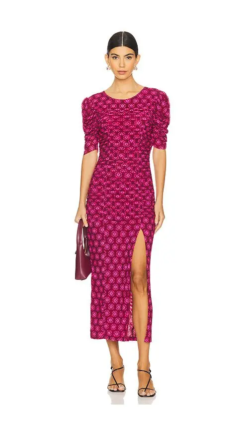 Free People Briella Midi Dress - Fuchsia