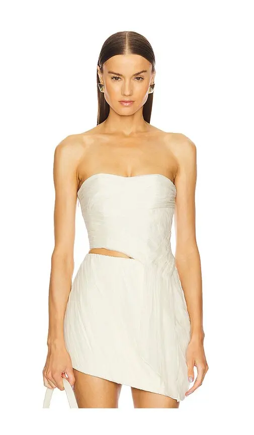 L'academie Amiens Strapless Top - Ivory