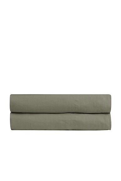 PARACHUTE Linen Fitted Sheet - Moss