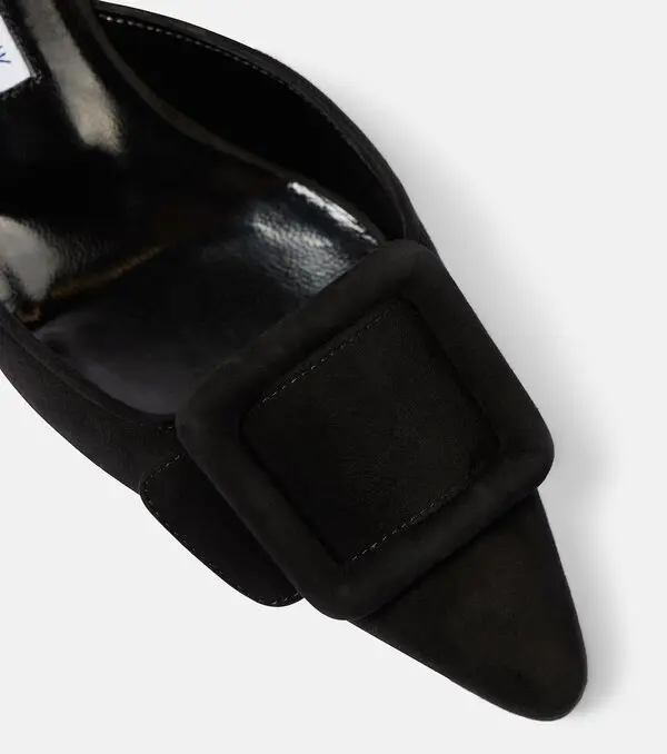 Manolo Blahnik Maysale 50 Suede Mules